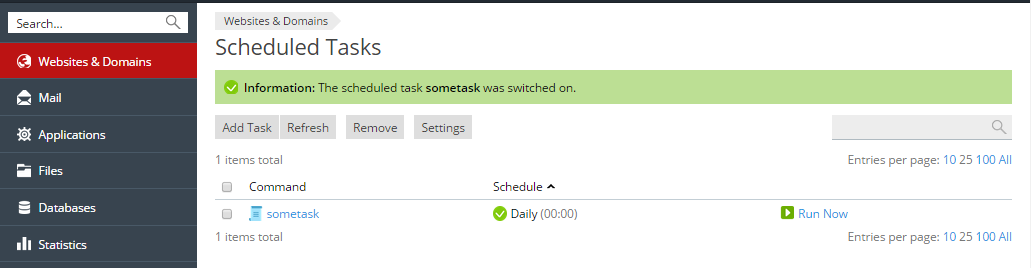 Plesk Scheduling Tasks Basehost